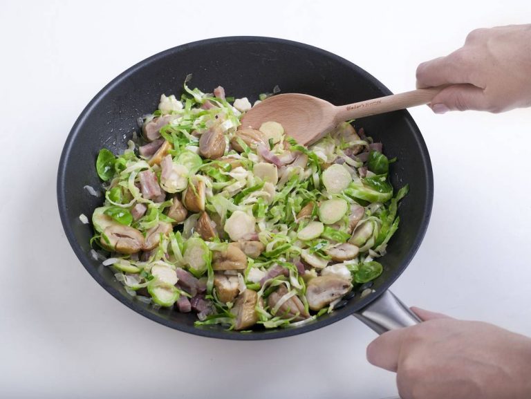 Chestnut Brussel Sprouts and Pancetta - Chestnuts Australia